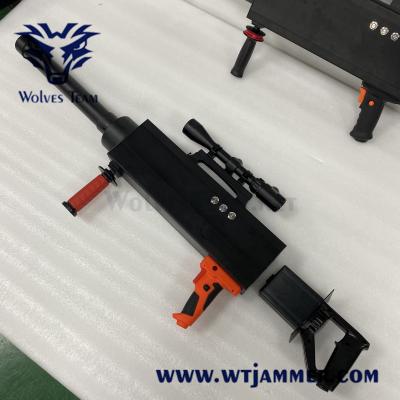China Portable Handheld GPSL1 , WIFI2.4G, 5.8g signal Drone Jammer with Battery work time 1 hour for sale