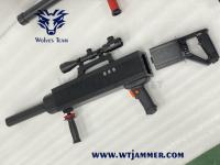 China GPS WIFI 2.4G 5.2G 5.8G Anti Drone Jammers Gun Shape 4000 Meters for sale
