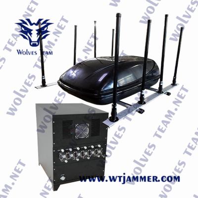 China 350W Vehicle Tracking Device Jammers GPS WIFI2.4G WIFI5.8G Up To 2000M for sale