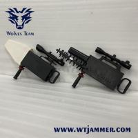 China 25w Anti UAV Drone Jammer 1500m GPS Signal Blocker Gun Shape Lightweight for sale