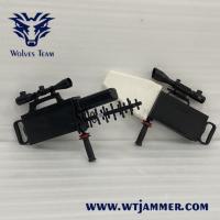China 25w Anti UAV Drone Jammer 1500m GPS Signal Blocker Gun Shape Lightweight for sale