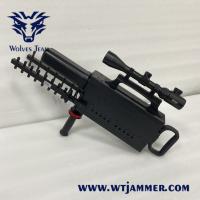 China 1200m Uav Drone Signal Jammer Gun Type 400MHz 5800MHz 430MHz 470MHz for sale