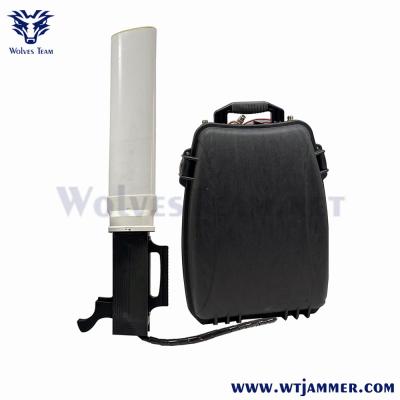 China Backpack Anti Drone Jammers GPS GSM 433Mhz Gun Type Wireless Signal for sale