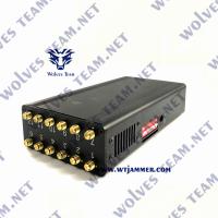 China 12 Antennas Handheld Gps Blocker For 3G 4G 5G WiFi UHF VHF GPS Lojack for sale
