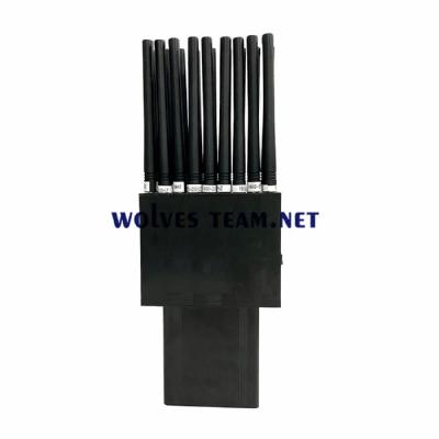 China Handheld 16 Antennas Phone Signal Jammer GSM 3G 4G 5G WiFi Bluetooth VHF UHF RF Cellular for sale