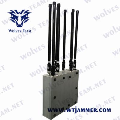 China 80 W Cell Phone Signal Jammers Gsm Lte 4g 5g Gps Wifi Lojack Wifi for sale
