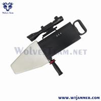 China 120w Drone Signal Jammers Handheld Gun Style 2500 Meters Built In Antenna for sale