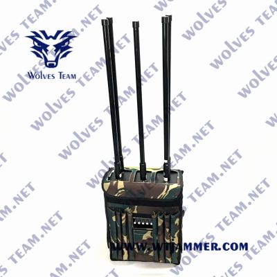 China 120W High Power 20-70Mhz VHF UHF 2G 3G 4G Wifi 8 bands Backpack Jammer for sale