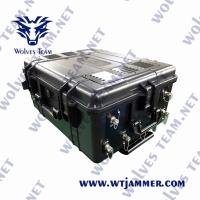 China 100 Watt Portable 4 Bands Drone Signal Jammer IP65 Waterproof GPSL1 WIFI2.4G WIFI5.8G Signal Jammer for sale