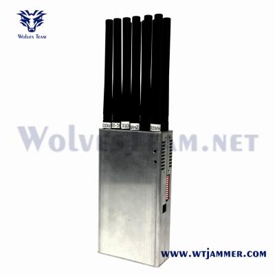 China Handheld 14 antenna Signal Jamme Factory sales For 3G 4G 5G WiFi UHF VHF GPS Lojack cell phone signal jammer for sale