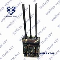 China Omni-directional Antenna Backpack Signal Jammer For GSM 3G 4G 5G GPS WIFI UHF VHF Up To 200 Meters Jamming Range for sale