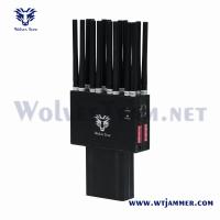 China Handheld Portable 16 Bands 3G 4G 5G WiFi UHF VHF GPS Lojack cell phone signal jammer for sale