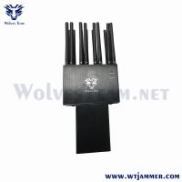 China 16 Bands 2G 3G 4G 5G WiFi UHF VHF GPS Lojack Handheld Type Cell Phone Signal jammer for sale