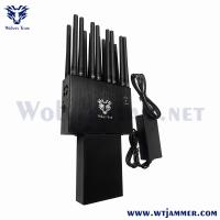 China 16 Bands 2G 3G 4G 5G WiFi UHF VHF GPS Lojack Handheld Type Cell Phone Signal jammer for sale