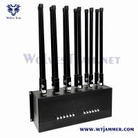 China Indoor Signal Jammer 120W Portable Multi Band Cell Phone WiFi GPS Signal Blocker with Adjustable Frequency and Long Range Coverage for sale