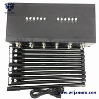 China Indoor Signal Jammer 120W Portable Multi Band Cell Phone WiFi GPS Signal Blocker with Adjustable Frequency and Long Range Coverage for sale