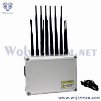 China High Power 4-Band Desktop Signal Jammer  Antenna Cellphone WiFi GPS Blocker for Office for sale