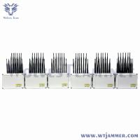 China High Power 4-Band Desktop Signal Jammer  Antenna Cellphone WiFi GPS Blocker for Office for sale