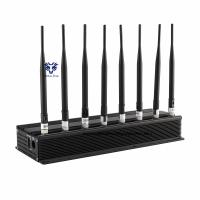 China 80W  8 channels Cell Phone Signal Jammer GSM 3G 4G 5G WIFI Jammer Jamming Range 100 Meters for sale