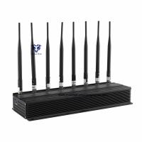 China 80W  8 channels Cell Phone Signal Jammer GSM 3G 4G 5G WIFI Jammer Jamming Range 100 Meters for sale