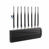 China 80W  8 channels Cell Phone Signal Jammer GSM 3G 4G 5G WIFI Jammer Jamming Range 100 Meters for sale