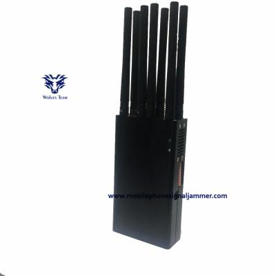 China Portable  10  antenna Mobile phone Signal Jammer PCS  CDMA 3G 4G  5G WiFi GPS Signal Jammer for sale
