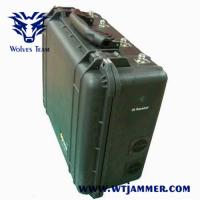 China Portable Briefcase IR Laser Telescope Jamming range 3500 meters Anti Uav Drone Jammer WIFI GPS Signal Blocker for sale