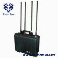 China Portable Briefcase IR Laser Telescope Jamming range 3500 meters Anti Uav Drone Jammer WIFI GPS Signal Blocker for sale