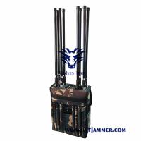China GSM 800mhz WiFi 2.4G 3G 4G GPS 50m Backpack Signal Jammer for sale