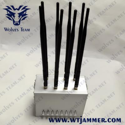 China 8 Channels Indoor 40m 18W High Power Mobile Phone Jammer for sale