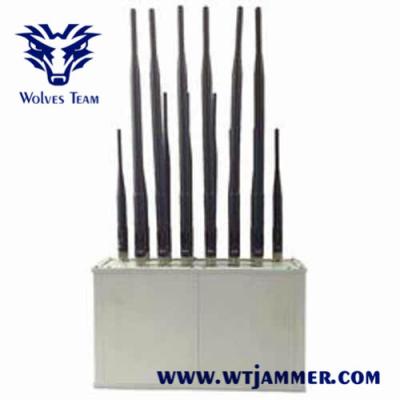 China 50W 14 Band Desktop Wi-Fi Lojack CDMA GSM Signal Jammer for sale