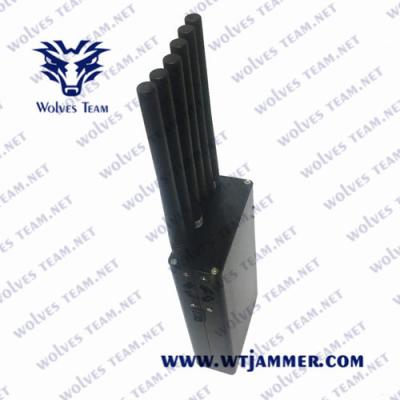 China 6 Antennas Handheld 3G 4G 6W Mobile Phone Jammer for sale
