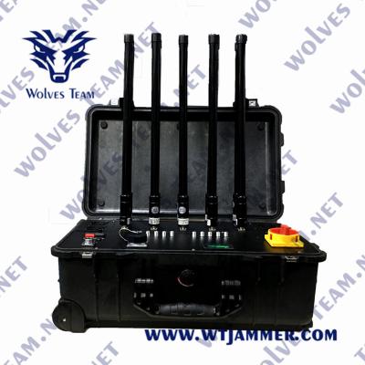 China 6 Bands 2500 Meters 600W Drone Signal Blocker for sale