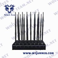 China CDMA 35W Remote Control Signal Jammer GPS Lojack 16 Antennas for sale