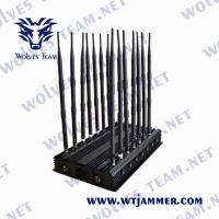 China CDMA 35W Remote Control Signal Jammer GPS Lojack 16 Antennas for sale