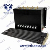China 8 Bands 16W GSM CDMA GPS Desktop Signal Jammer 30m With AC Adapter for sale