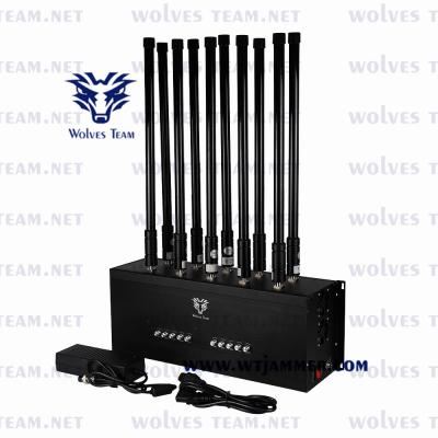 China GSM 3G 4G LTE 5G 50m Mobile Phone Jammer Lojack VHF UHF for sale