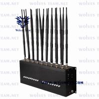 China 48W GSM CDMA VHF UHF Signal Jammer Desktop 18 Antennas  GPS Lojack for sale