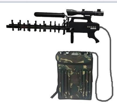 China WIFI GPS 8AH Anti Drone Jammer DC-24V Lightweight 15W Portable for sale