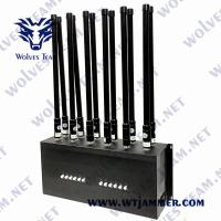 China DCS GSM GPS WIFI UHF VUH Jammer CDMA 24W 12 Antennas Desktop for sale
