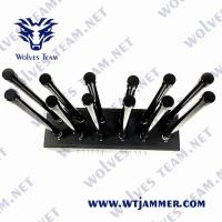 China DCS GSM GPS WIFI UHF VUH Jammer CDMA 24W 12 Antennas Desktop for sale