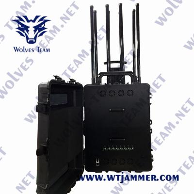 China 8 Antennas Bomb Signal Jammer 300 Watts VHF UHF For VIP Security for sale