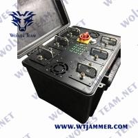 China 150m Portable Bomb Jammer WIFI GPS GSM CDMA 3G 4G 5G Pelican Case 30AH for sale