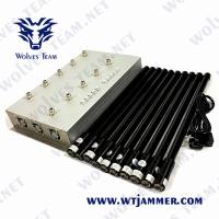 China GSM Lojack Cell Signal Jammer 10 Antenna 80 Meters 50W All Bands for sale