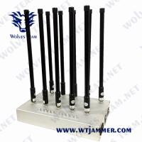 China GSM Lojack Cell Signal Jammer 10 Antenna 80 Meters 50W All Bands for sale