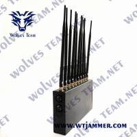 China UHF VHF Indoor Signal Jammer 12W 3G 4G GPS WiFi LoJack 10 Antenna for sale