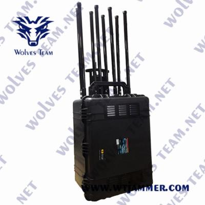 China 20-3600Mhz Cell Phone Signal Jammer DCS PCS Waterproof 500W for sale