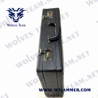 China 40W Portable Signal Jammer Adjustable RF 150m Handheld Suitcase GSM DCS for sale