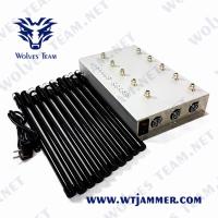 China Adjustment 12 Antenna Cell Phone Signal Jammer 2g 3g 4g 5g Wifi 5.8g for sale