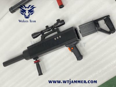 China Rifle Type Anti Drone Jammer Gun GPS Wifi Signal Blocker 1000-1500 Meters Intercepting Drone for sale